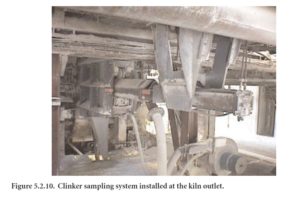 Figure 5.2.10. Clinker sampling system installed at the kiln outlet ...